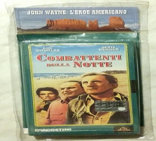 VHS Videocassetta John Wayne, Kirk Douglas, Senta Berger: Combattenti della notte Ed.De Agostini nuovo con cellophane